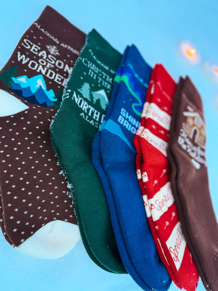 North Pole Christmas Sock Collection – Alaskan Apparel